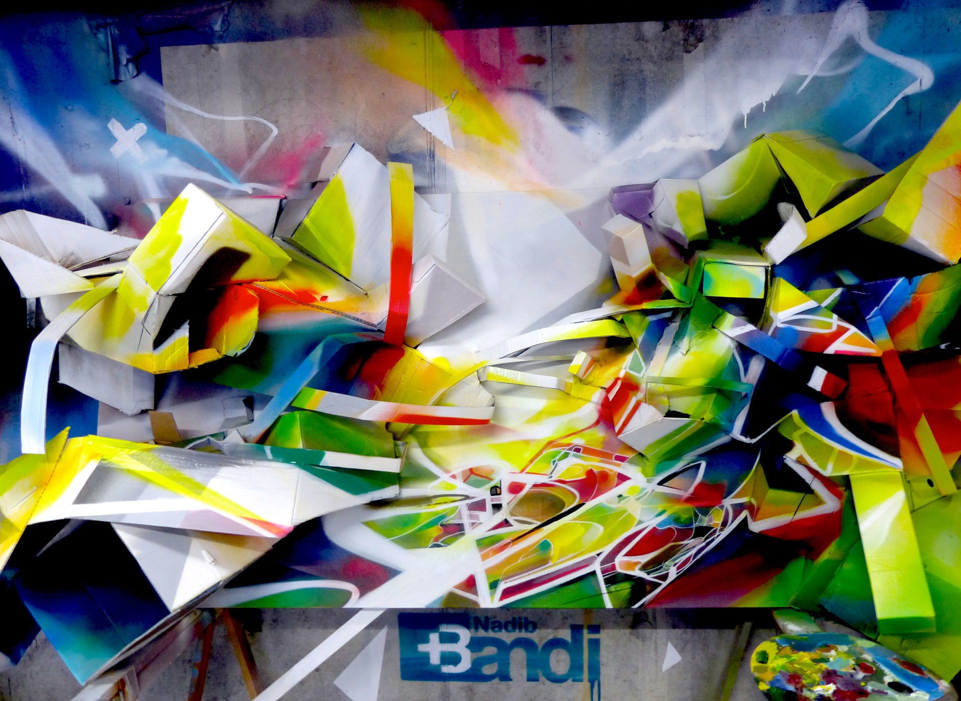 Installation post-graffiti mobile, sculpture abstraite - Nadib Bandi ...