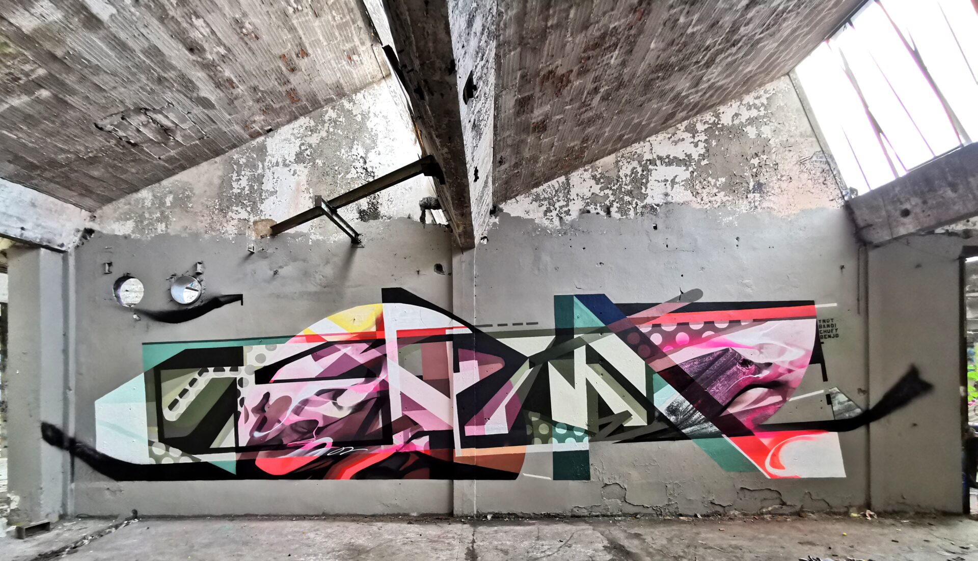 Built together mural collaboratif - Nadib Bandi Graffiti mural