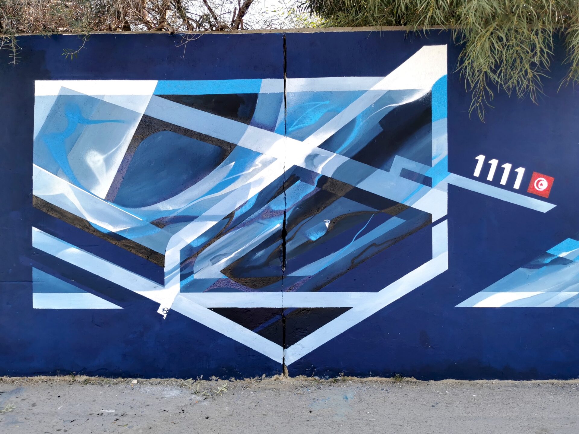 Graffiti abstrait géometrique - Nadib Bandi Graffiti mural