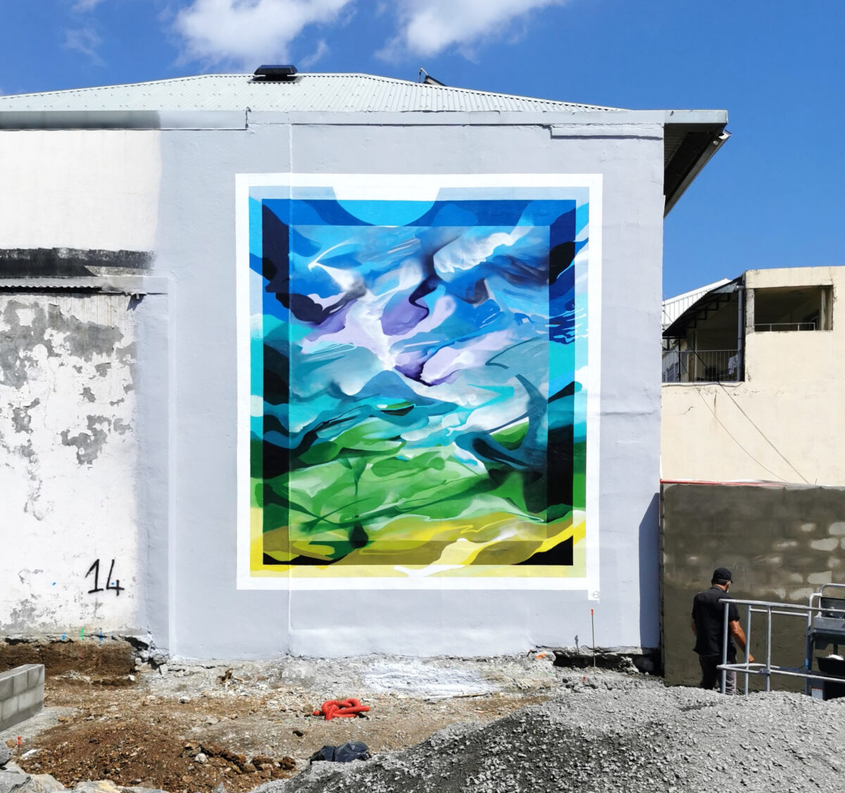 Réunion Graffiti Postcard - Nadib Bandi Graffiti mural